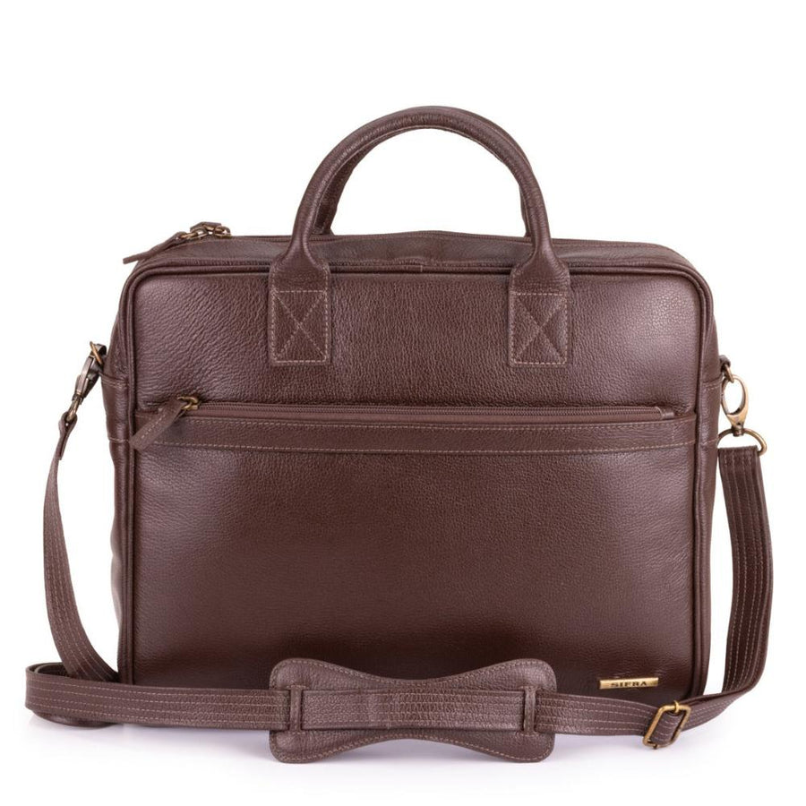 Pasta Executiva Masculina Notebook Couro Marrom Oliver | Sifra